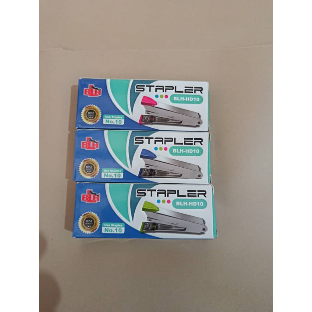 BLH BASIC STAPLER HD-10 (USE NO.10 PIN) (3 COLOUR CAN CHOOSE) | Shopee ...