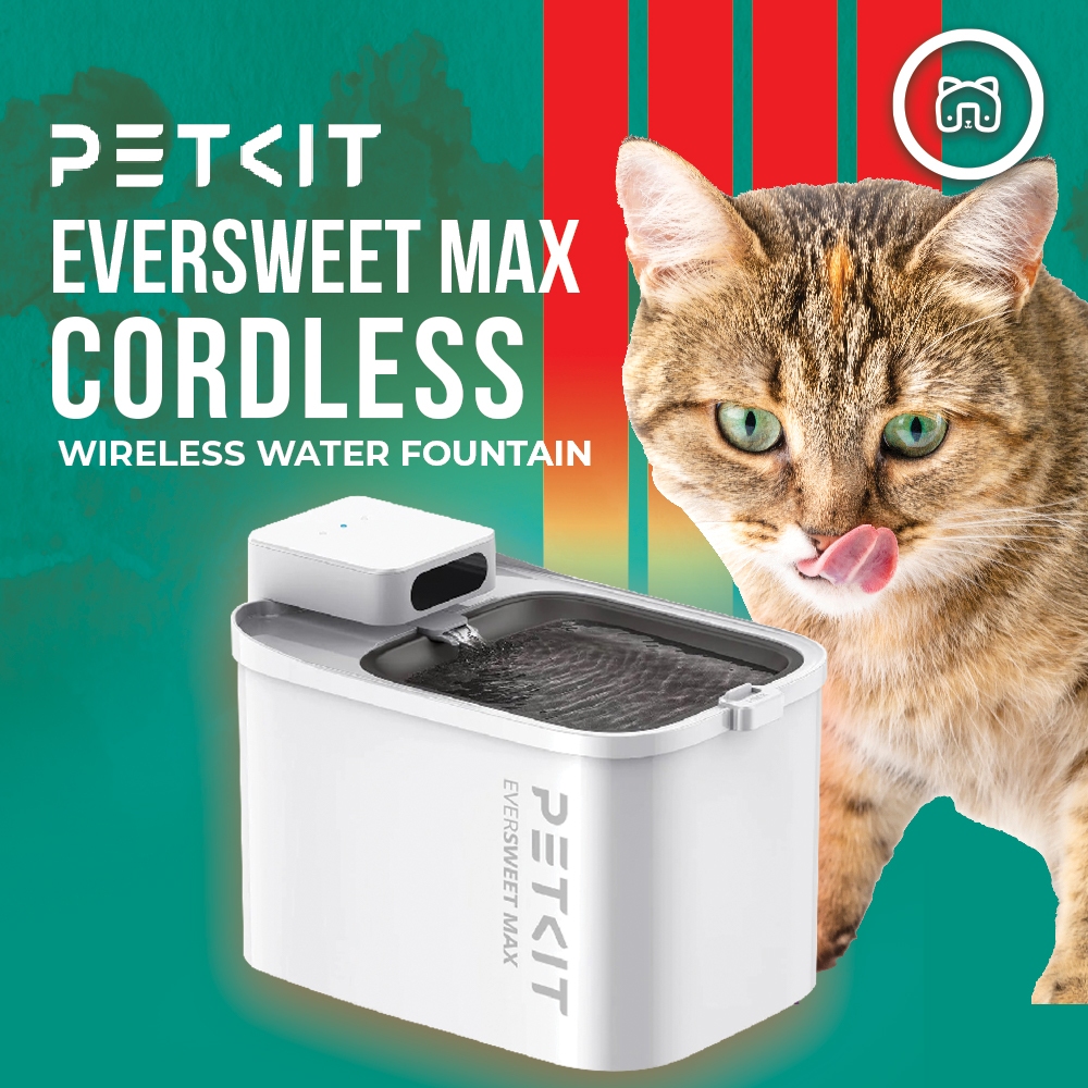 ePetz PETKIT Eversweet Max Cordless Wireless Water Fountain Tempat Minum Air Kucing PETKIT Tanpa ...