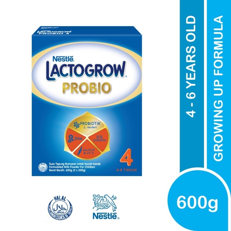 Nestle Lactogrow 4 Formulated Milk Powder for Children 4-6 Years 600g ...