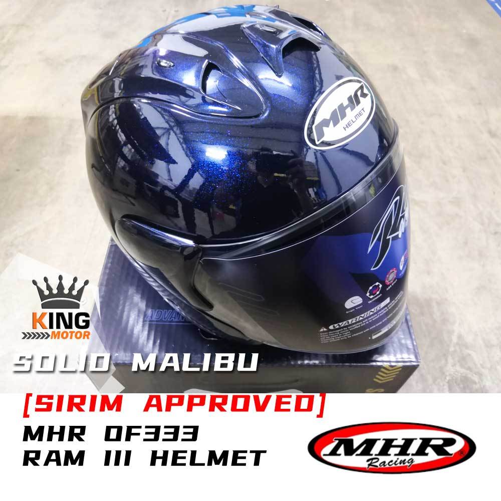 [SIRIM APPROVED] MHR OF333 RAM III HELMET - SOLID MALIBU | Shopee Malaysia