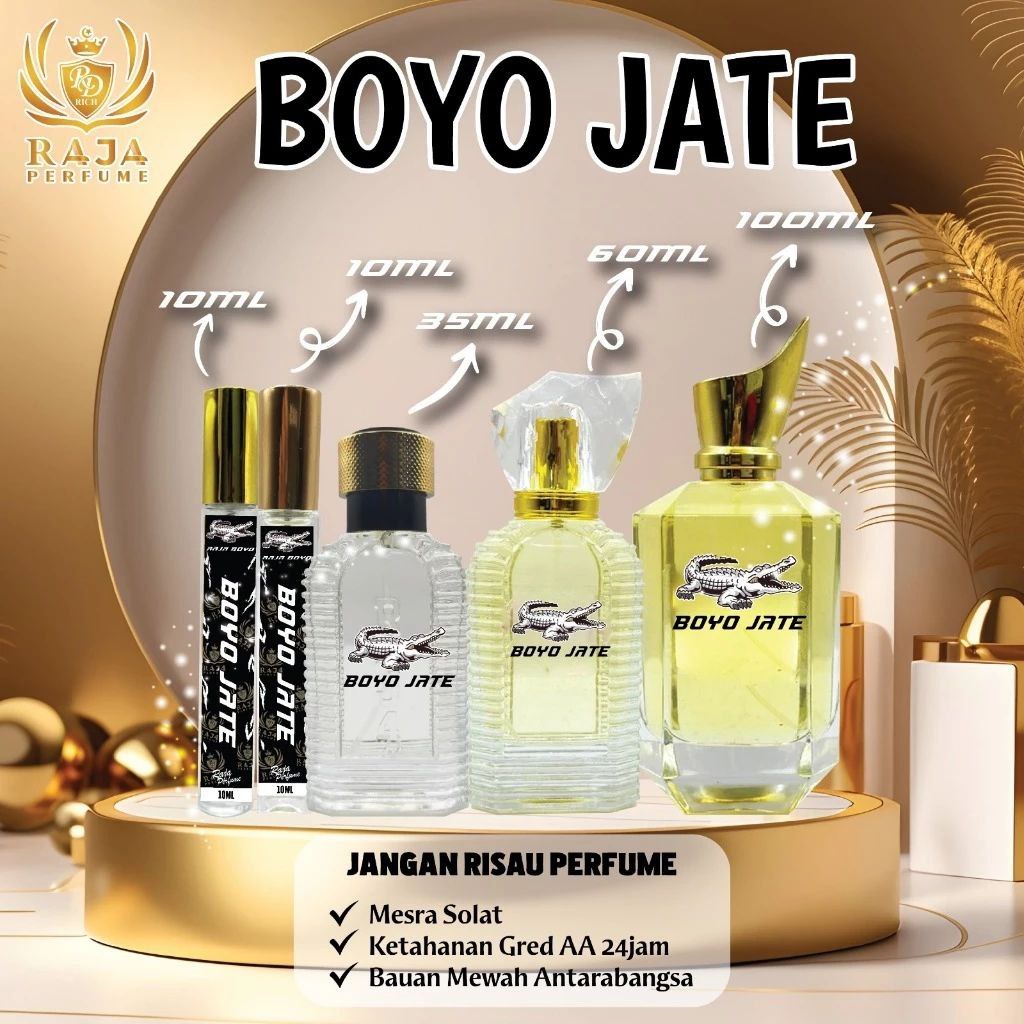Perfume Men Boyo Jate by Raja Perfume Set Tester Original Tahan Lama 21 ...