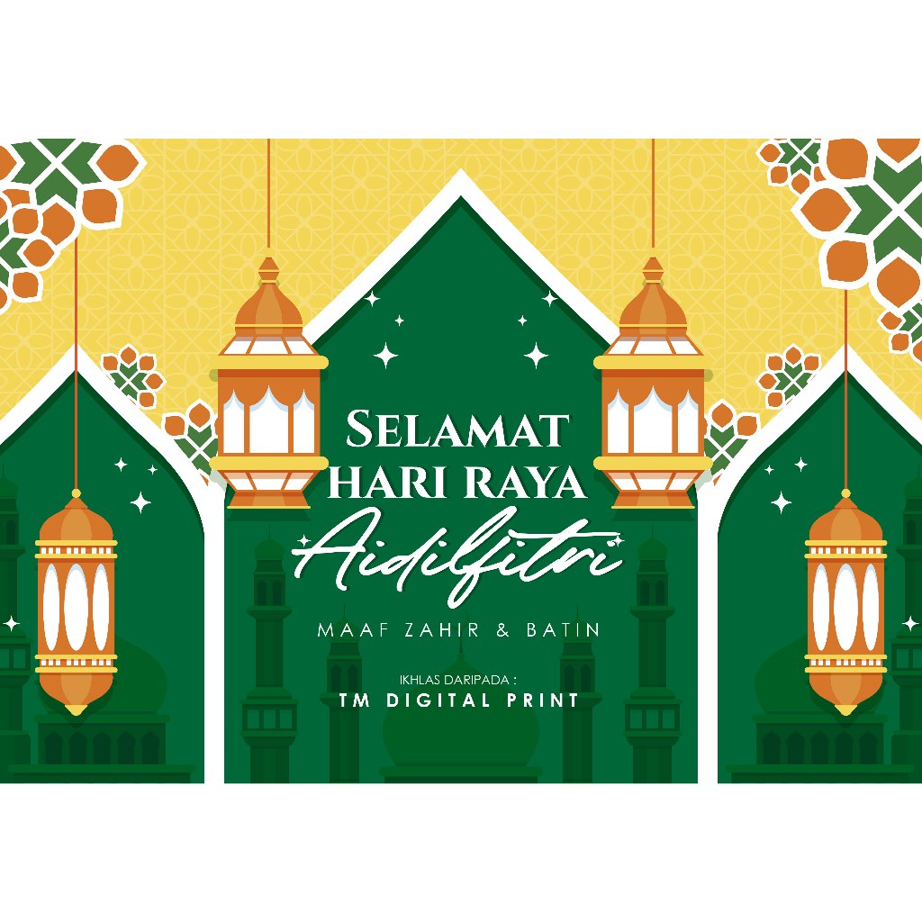 BANNER RAYA/BACKDROP RAYA/HARI RAYA HAJI/BANNER RAMADHAN/BANNER KHATAM ...