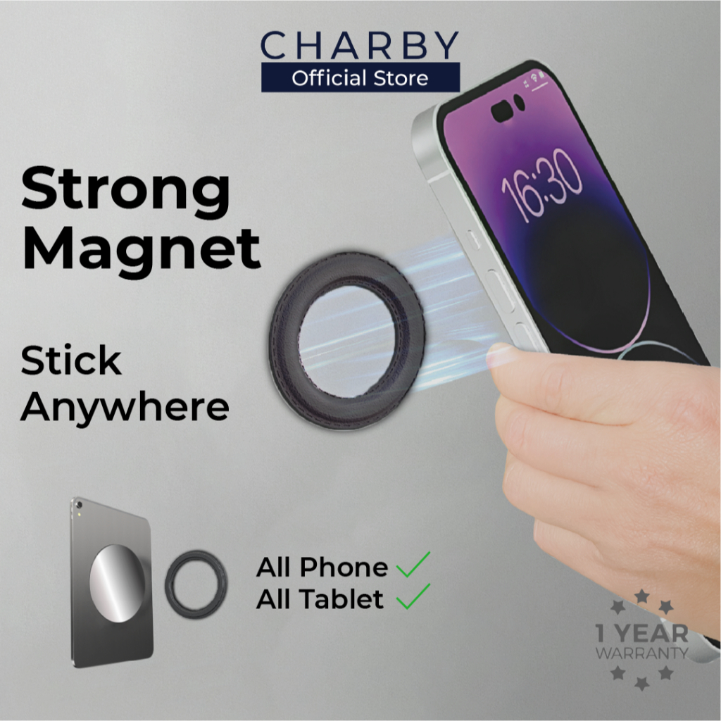 CHARBY Orbit Wall Mount - Strong Magnetic Phone Holder Hanging Pad ...