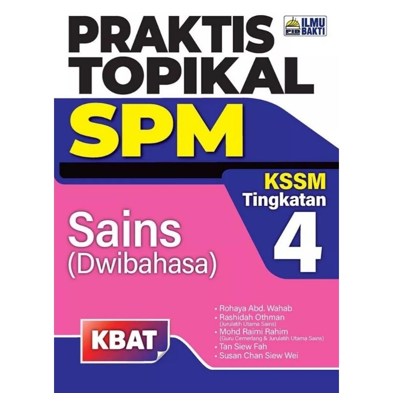BUKU LATIHAN - PRAKTIS TOPIKAL SPM TINGKATAN 4 KSSM 2024 - PENERBIT ILMU BAKTI | Shopee Malaysia