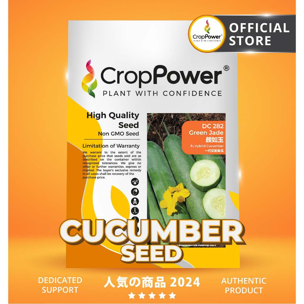 HOT ITEM🔥 (10 GRAM) Biji Benih Timun Green Jade 颜如玉 DC282 CROP POWER F1 ...