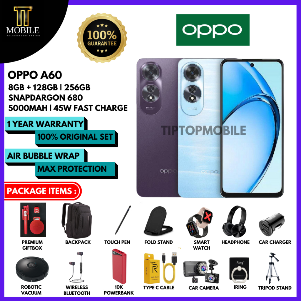 [NEW] OPPO A60 4G (RAM 8GB + ROM 128GB | 256GB) ORIGINAL OPPO MALAYSIA ...