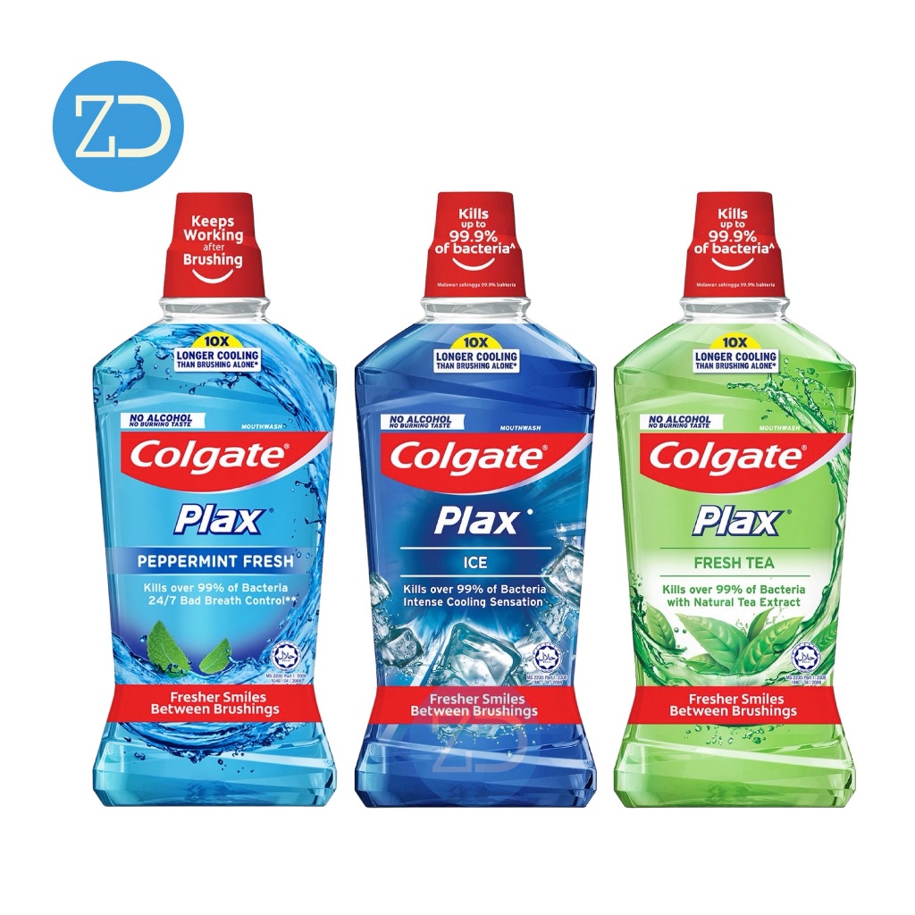 Colgate Plax Mouthwash 750ml (Papermint Fresh/Ice/Fresh Tea) | Shopee ...