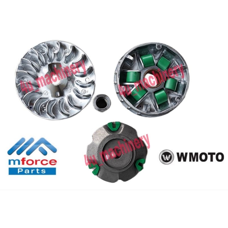 WMOTO ES250 & XDV250 PIAGGIO MODA VANGUARD FRONT PULLEY CVT SET WITH ...