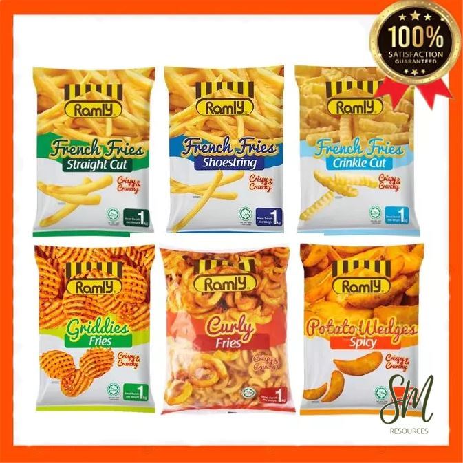 🍟 RAMLY French Fries Straight/Shoestring/Crinkle/Curly/Griddies/Potato ...