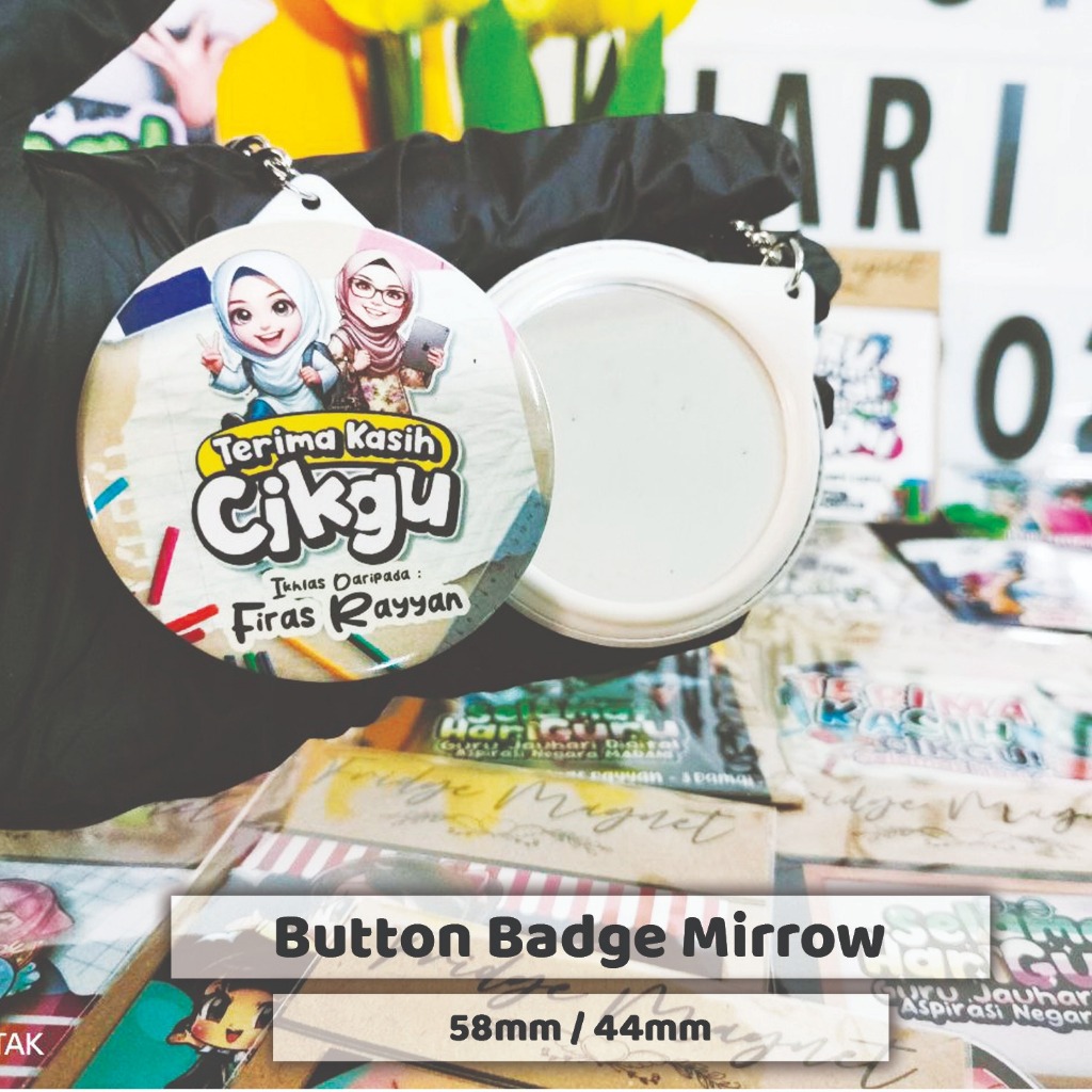 BUTTON BADGE MIRROW HARI GURU 2024 | Shopee Malaysia