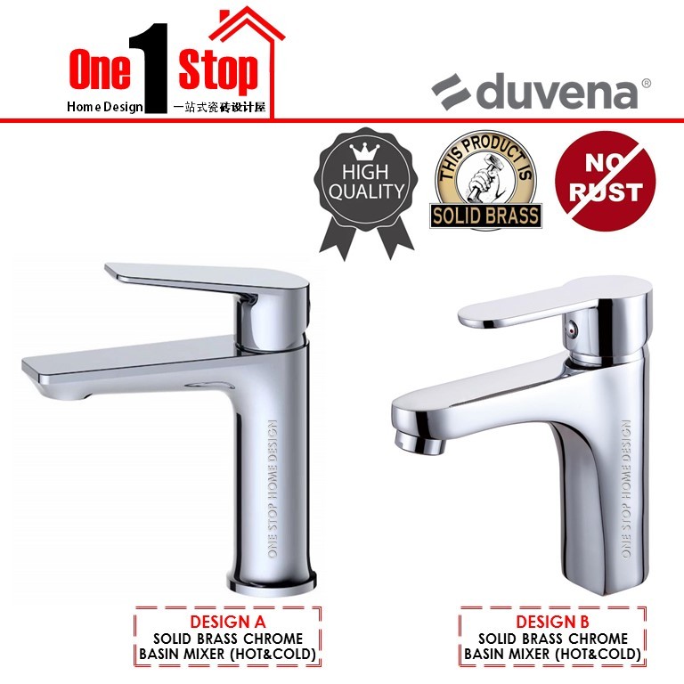 🌈DUVENA🌈BRASS CHROME BASIN MIXER (HOT&COLD) | Shopee Malaysia
