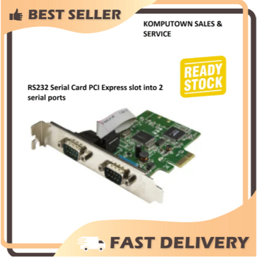RS232 Serial Card PCI Express slot into 2 serial ports | Shopee Malaysia