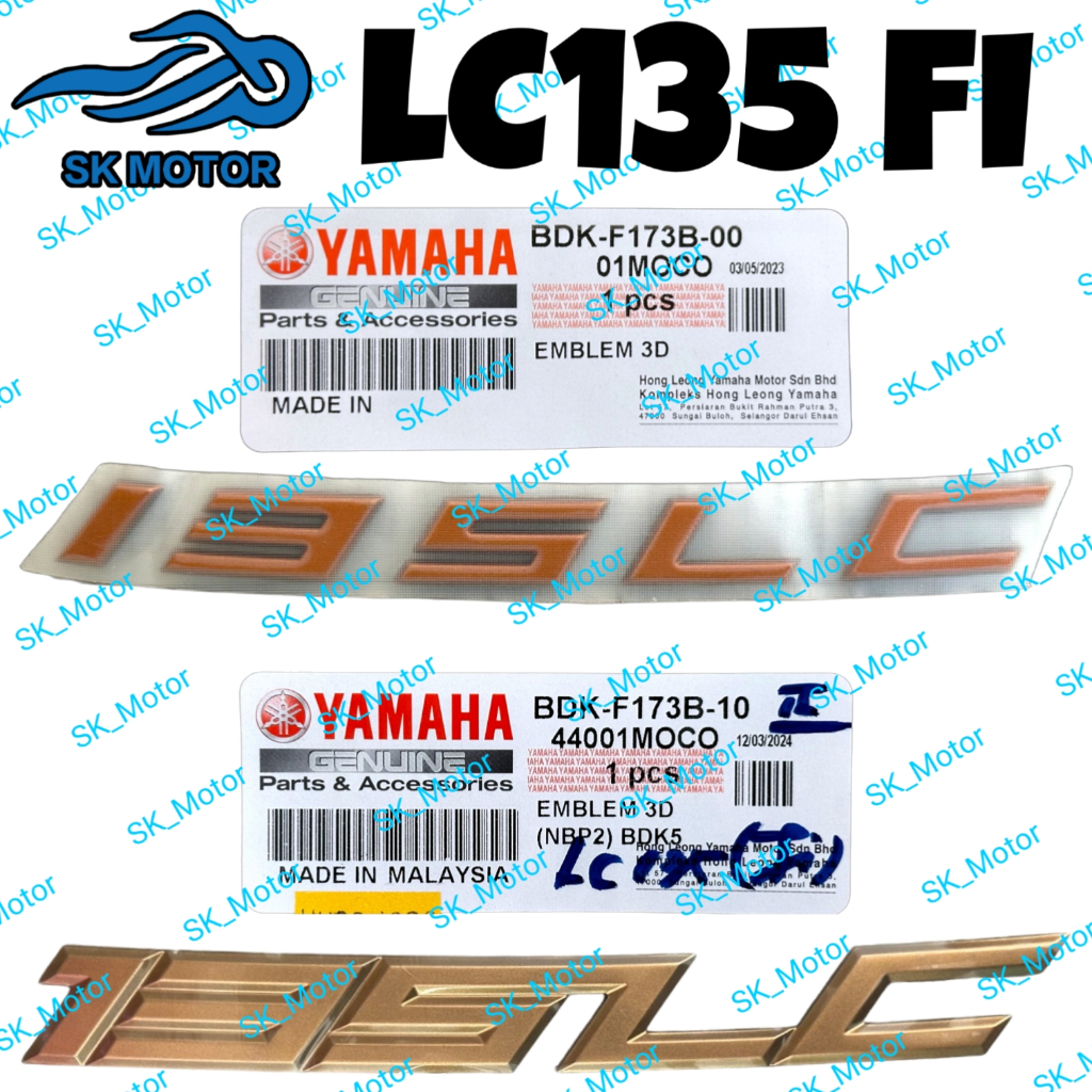 Yamaha LC135 Fi Original Emblem Logo Special Edition SE Word Perkataan ...