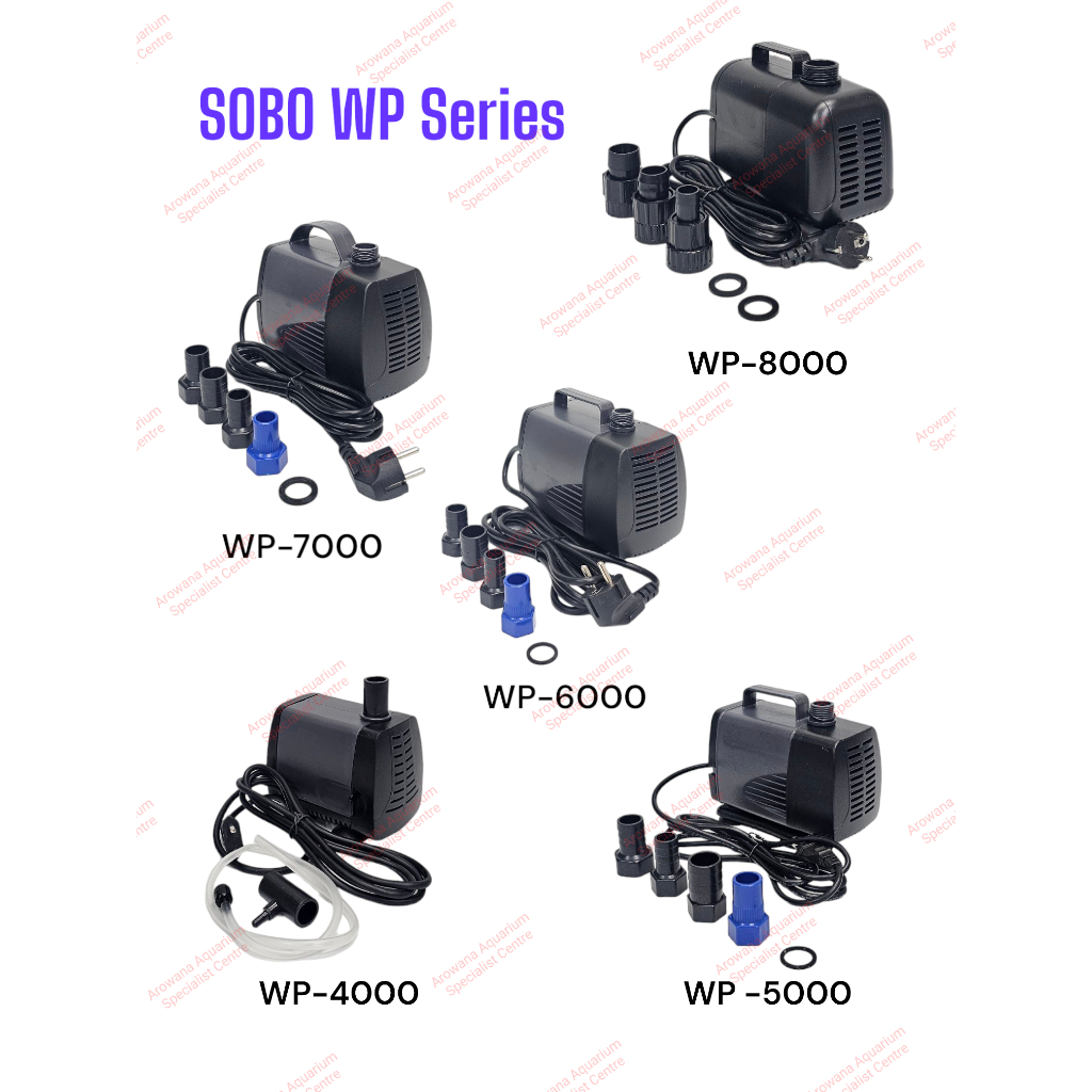 Sobo Aquarium Submersible Pump Series WP-4000/ WP-5000/ WP-6000/ WP ...