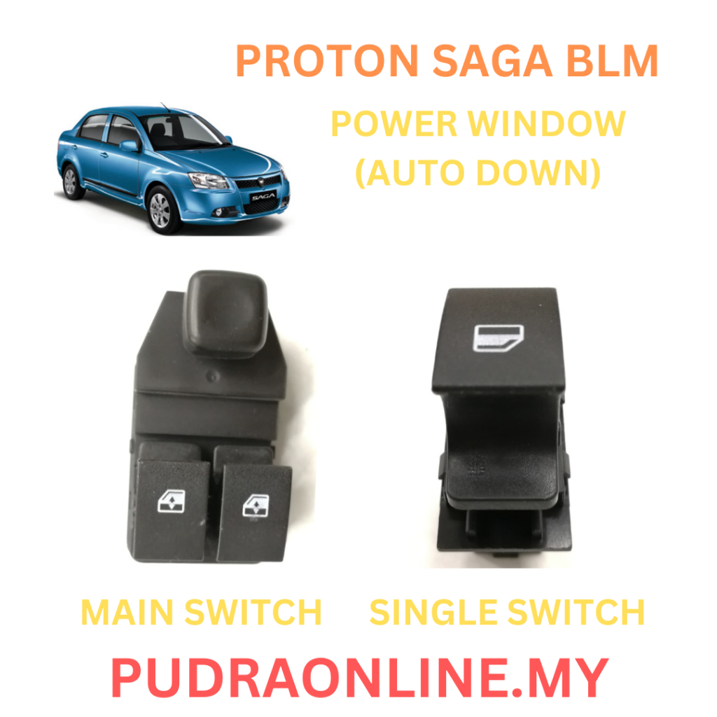 OEM PROTON SAGA BLM POWER WINDOW MAIN SWITCH AUTO DOWN DRIVER SIDE SUIS ...