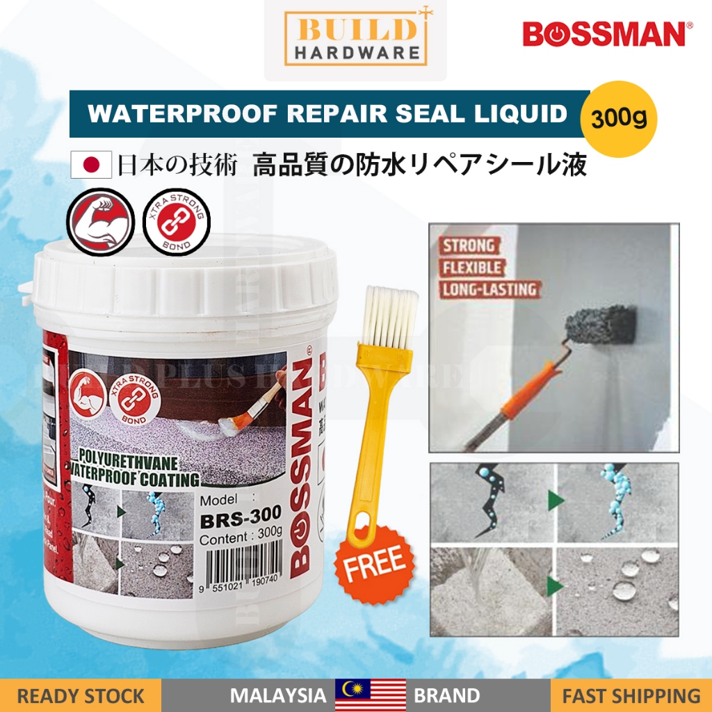 BOSSMAN BRS-300 Waterproof Repair Seal 300g Transparent Liquid Form ...
