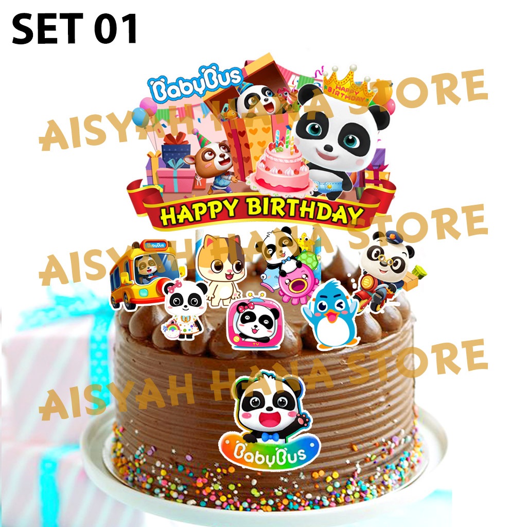 BABYBUS CAKE TOPPER SET 01 | Shopee Malaysia