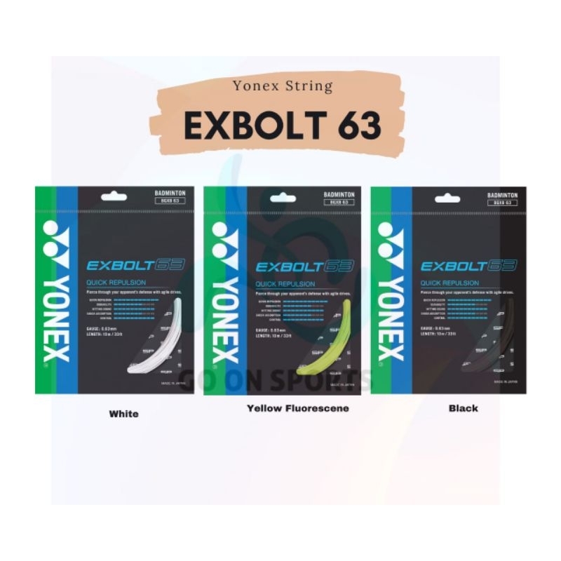 YONEX EXBOLT 63 BADMINTON STRING | Shopee Malaysia