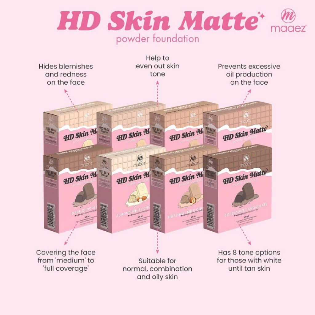MAAEZ POWDER FOUNDATION 2024 NEW EDITION🔥SPF 30 💯ORIGINAL HQ | Shopee ...