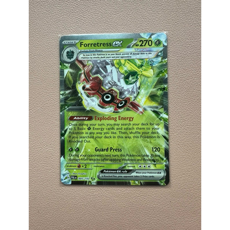 Forretress ex 005 | Double Rare | SV2 Paldea Evolved (Pokemon TCG ...