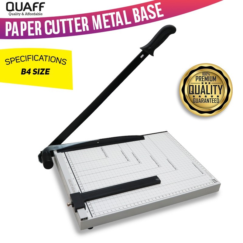 QUAFF Paper Cutter A3 / A4 / A5 / B4 Size ( Metal Base / Wood Base ...
