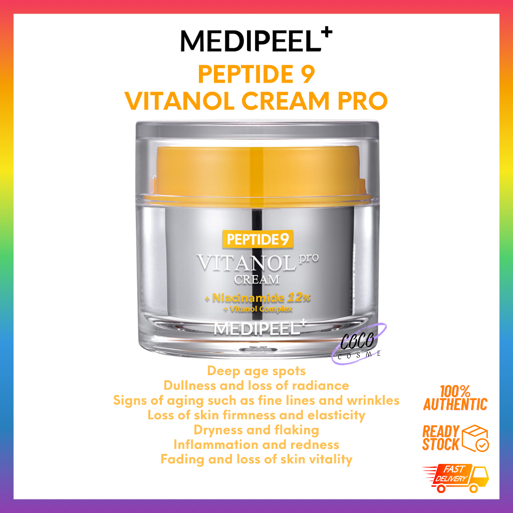 MEDIPEEL Peptide 9 Vitanol Cream Pro 50g | Shopee Malaysia
