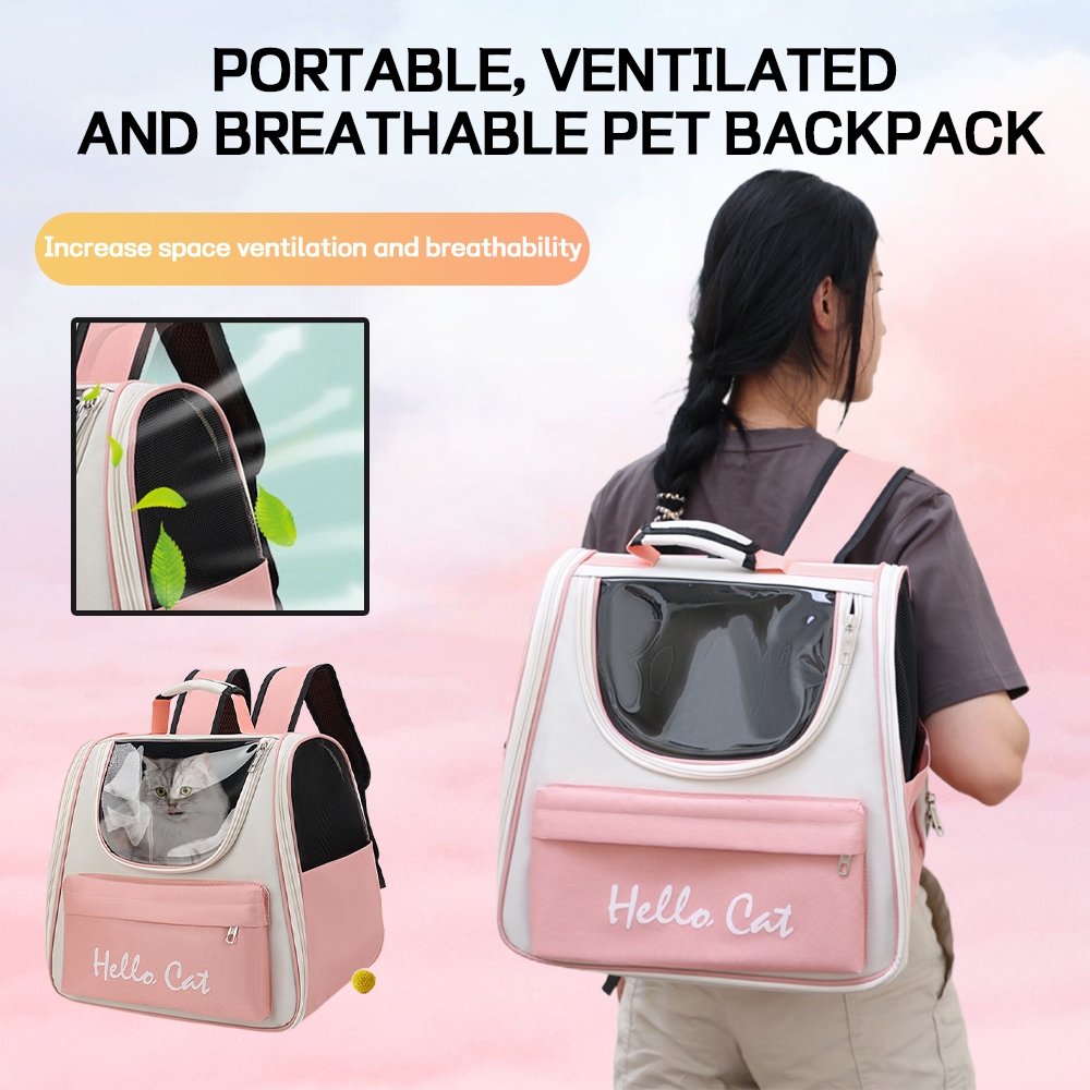 Pet Cat Carrier Bag Pet Bag Backpack Capsule Cat Backpack Beg Kucing ...