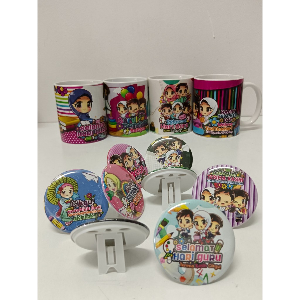 Hadiah Hari Guru Comel Photo Stand Button Badge | Shopee Malaysia