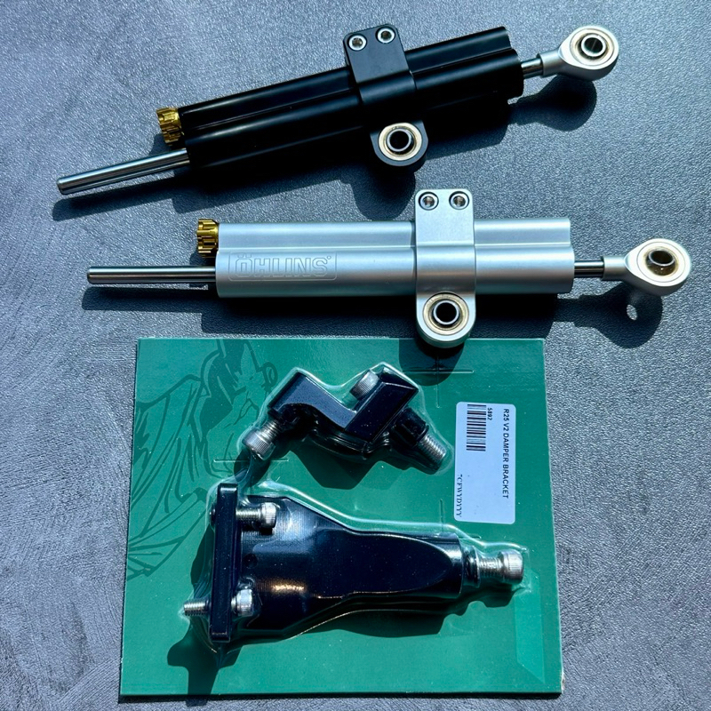 R25v2 OHLINS STEERING DAMPER SIAP DAMPER BRACKET 100% PLUG N PLAYE ONLY ...