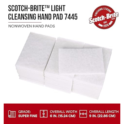 3M SCOTCH BRITE 7445 White Pad Light Duty Cleansing | Shopee Malaysia