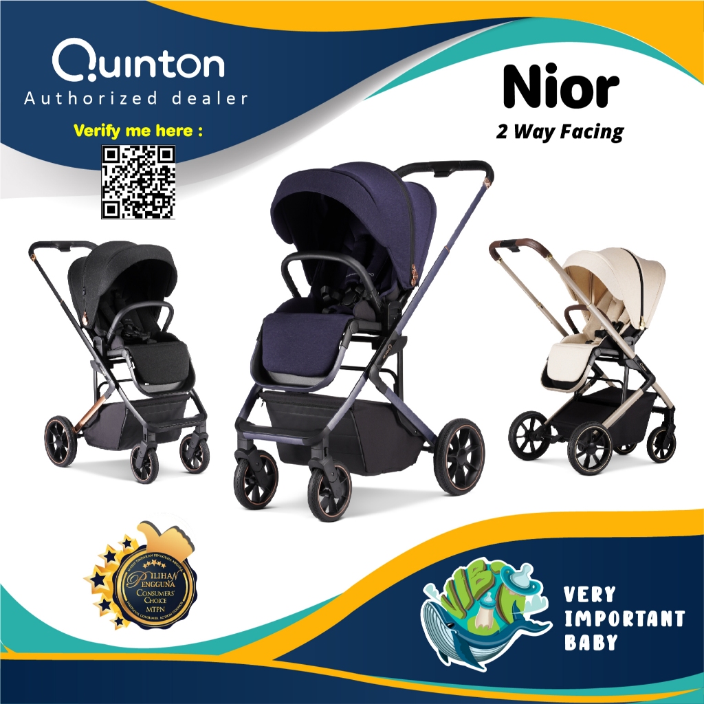 [𝟏𝟎% 𝐂𝐀𝐒𝐇𝐁𝐀𝐂𝐊 + 𝐅𝐑𝐄𝐄 𝐒𝐇𝐈𝐏𝐏𝐈𝐍𝐆 𝐖𝐌] QUINTON NIOR STROLLER | 2 way facing ...