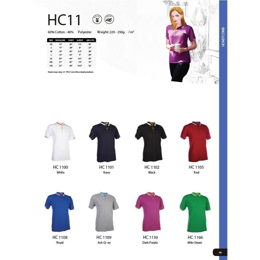 HC11 OREN SPORT UNISEX CVC COTTON TIPPED COLLAR&CUFF SHORT SLEEVE POLO SHIRT | Shopee Malaysia