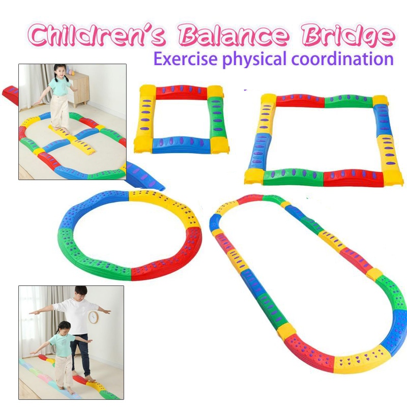 Children Balance Bridge Kids Balance Tactile Board Stepping Beam ...