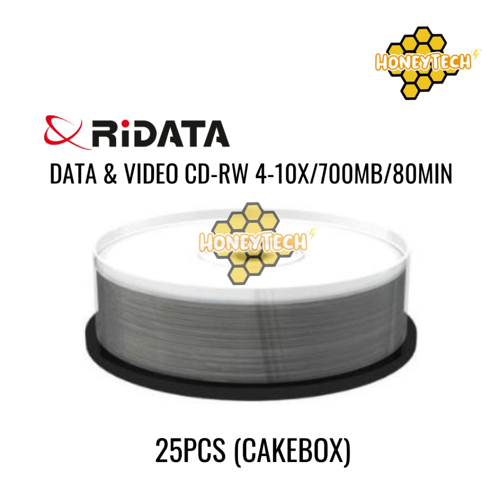 [ ORIGINAL ] RIDATA CD-RW REWRITABLE CDR 700MB/4X-10/80MIN 50PCS/PACK ...
