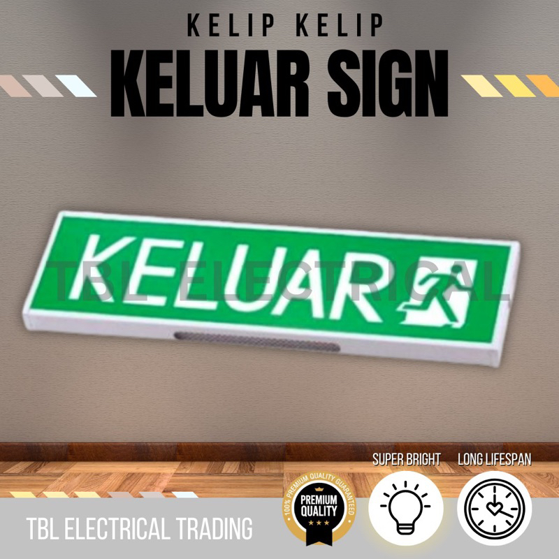 🔥SIRIM/BOMBA APPROVED🔥KELIP-KELIP LED Keluar Sign BE1ST 101B / Papan ...