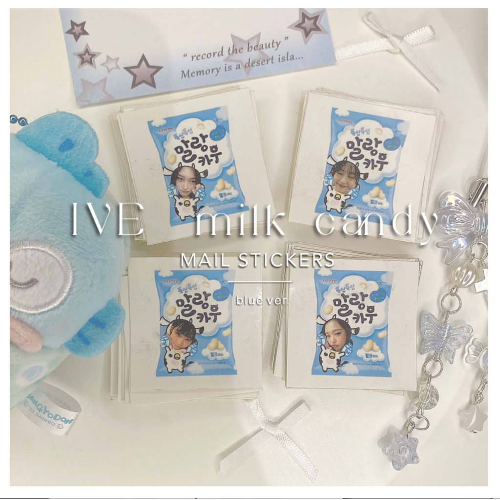 K-POP IVE Korean Cow Milk Candy Glossy Mail Sticker Pack | Shopee Malaysia