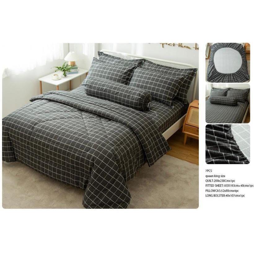 HOT DESIGN CADAR SINGLE & SUPER SINGLE HQ (5IN1) COMFORTER SET BEDDING ...