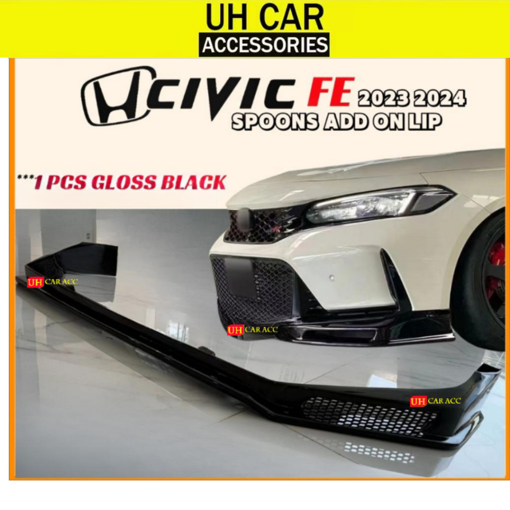 HONDA CIVIC FE 2022 2023 2024 SPOONS FRONT DIFFUSER LIP CIVIC FE LIPS ...