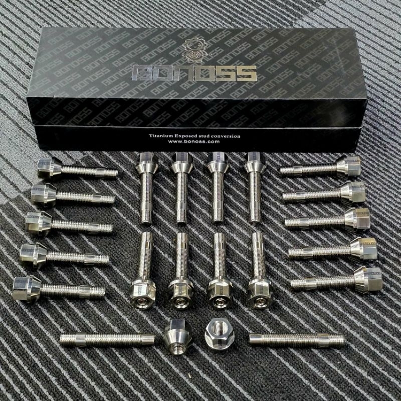 (M12x1.5mm)Bonoss Forged Titanium Exposed Wheel Stud Conversion ...