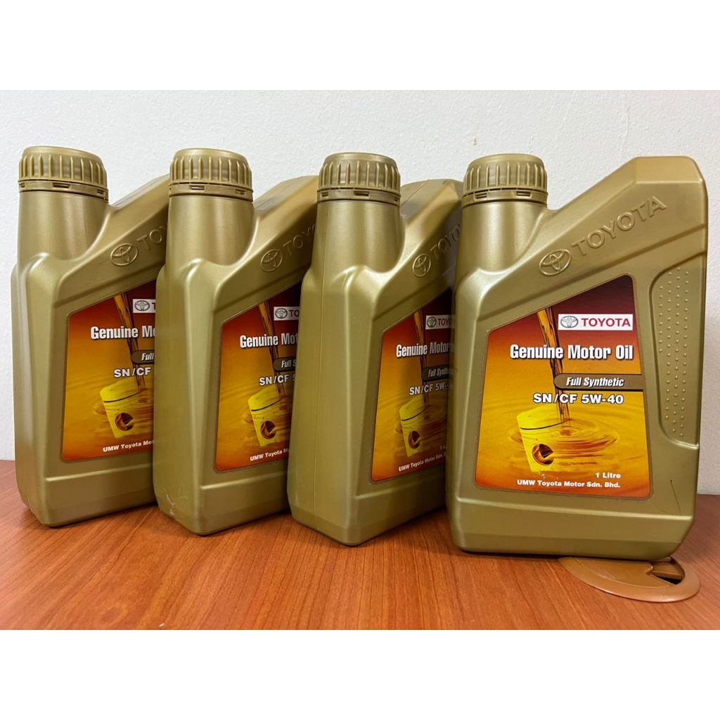 Original Toyota Engine Oil Fully Synthetic 5W40 1L | Shopee Malaysia