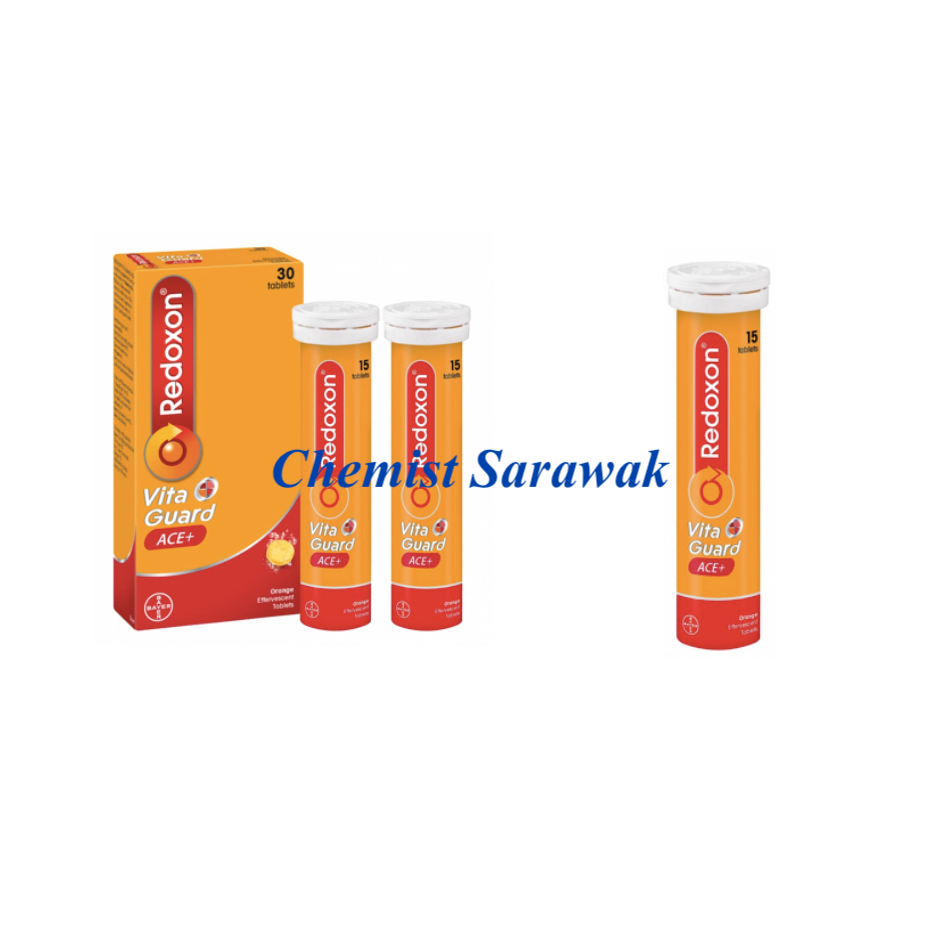 Redoxon Vita Guard Ace+ Orange Flavour 15's/15's x 2 Effervescent ...