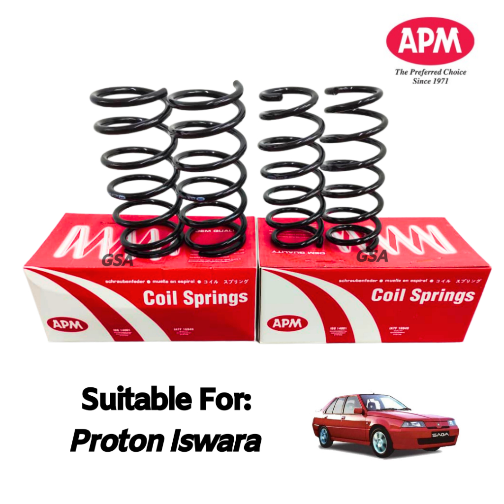 APM Proton Saga Iswara LMST, 8V/12V Standard Coil Spring Front (Depan ...