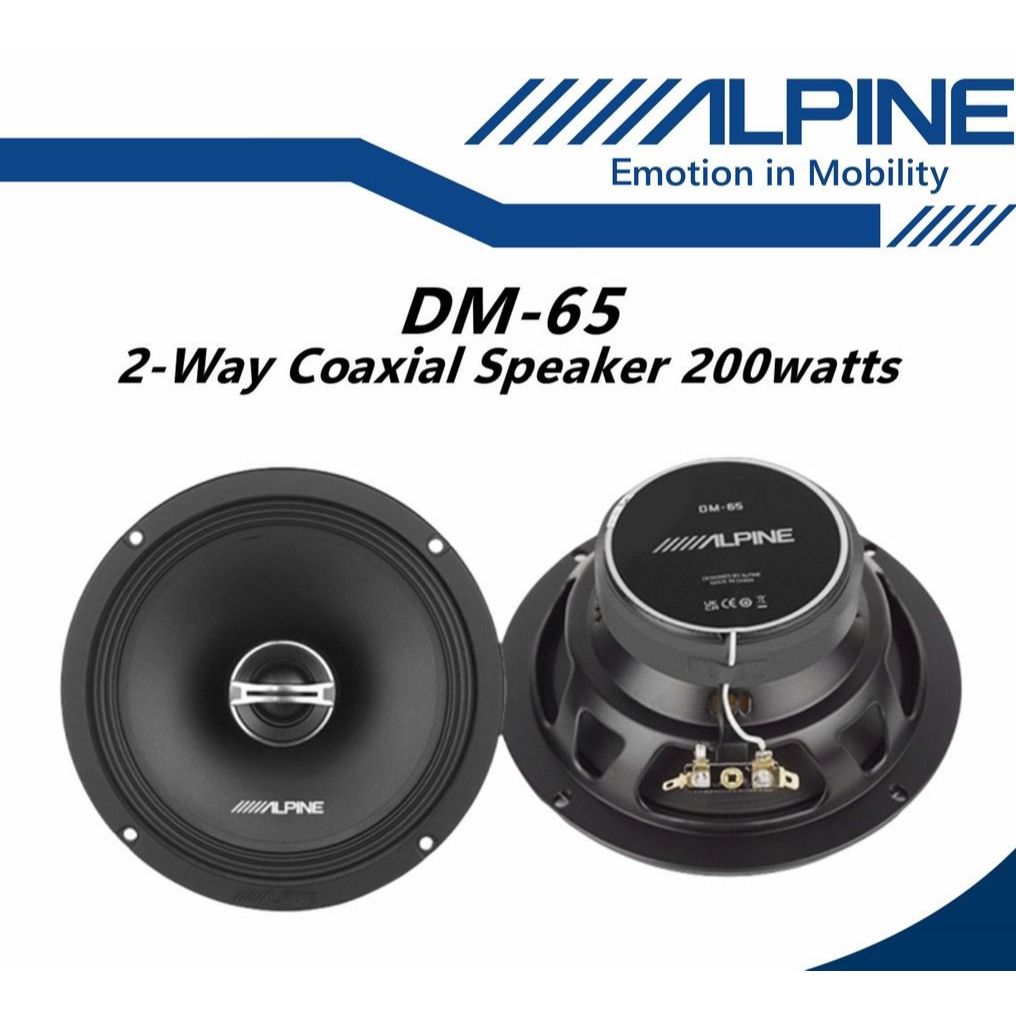 Alpine M-series 2 Way Coaxial Car Speaker (200W/6.5") DM-65 | Shopee ...