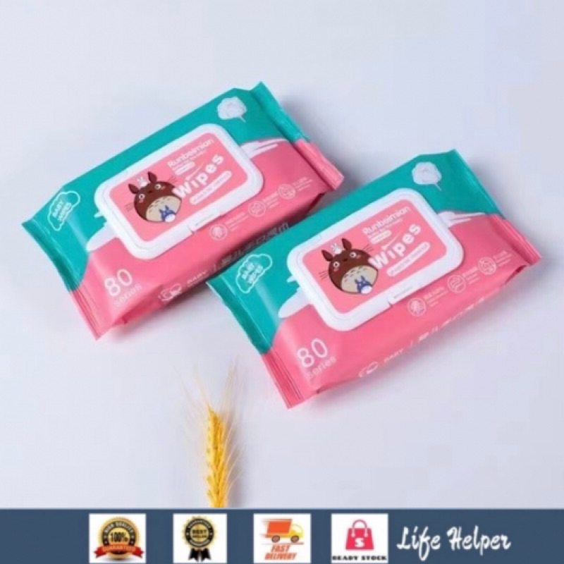 RUNBEIMIAN Baby Wipes Wet Tissue Tisu Basah Non Alcohol , Parabens Free ...