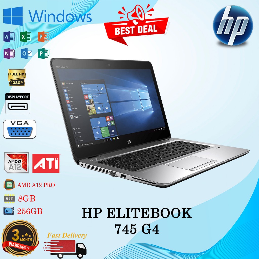 HP ELITEBOOK 745 G4 AMD A12 | Shopee Malaysia