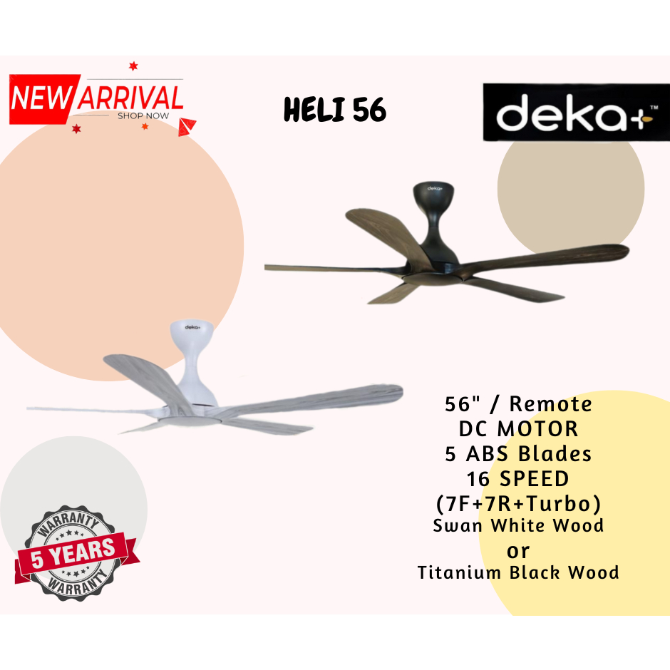DEKA+ HELI 56'' 5 Blades 14 Speeds TURBO with Remote Control DC Motor ...