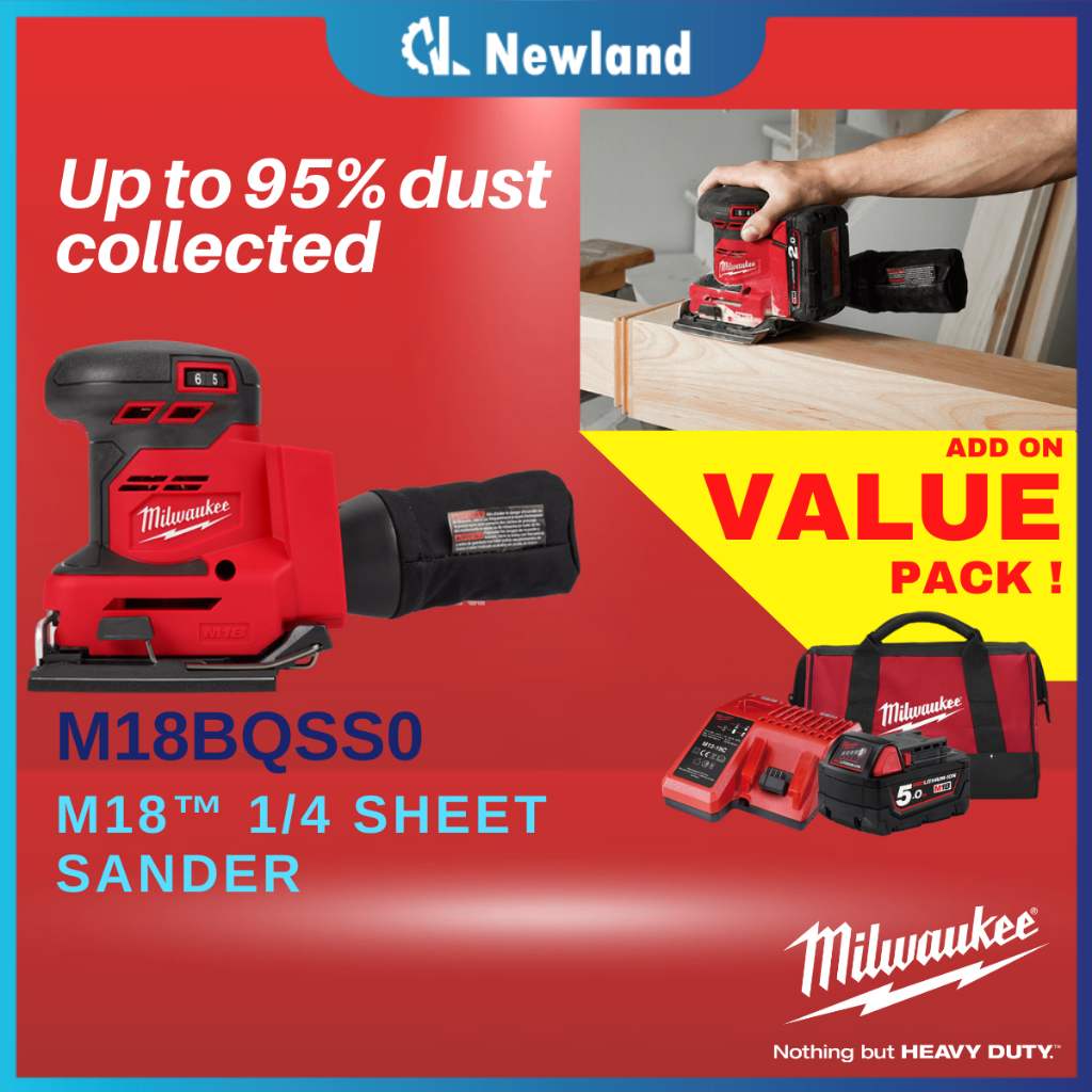 Milwaukee M18 Sander / M18™ 1/4 Sheet Sander | Shopee Malaysia