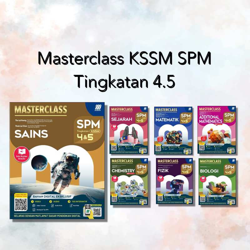 [MBO] Buku Rujukan Masterclass KSSM SPM Tingkatan 4.5 ( 2023 ) | Shopee Malaysia