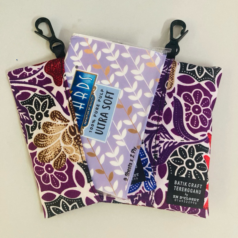 (READY STOK) pocket tissue batik /doorgift beg/ kraft batik ...