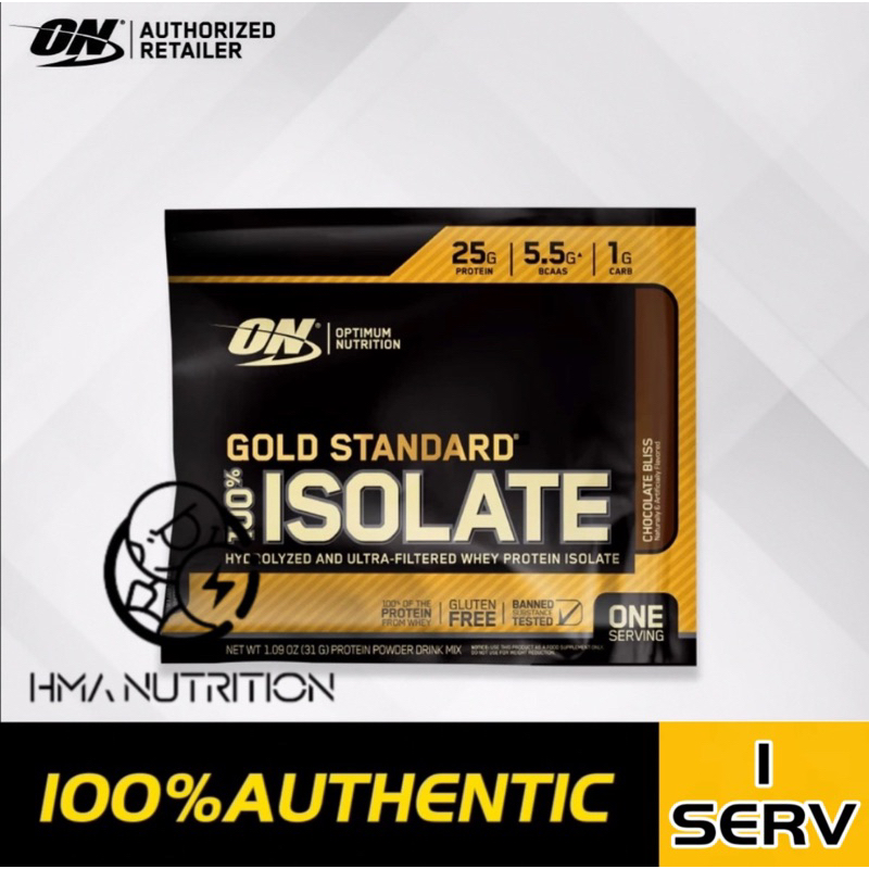 Optimum Nutrition Gold Standard Isolate Sachet (1Serv)On Gold Isolate ...